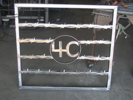 Barbed Wire Yard Gate - Big Creek Metal Works