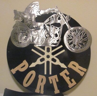 Porter Motorcycle Sign - Big Creek Metal Works
