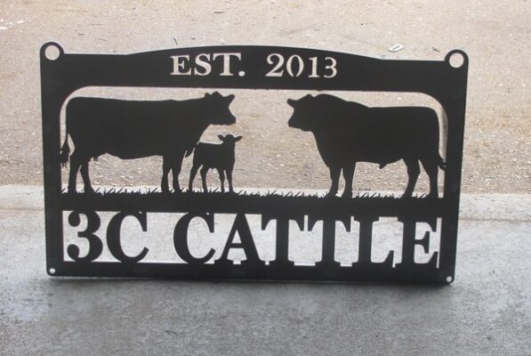 3C Cattle Sign - Big Creek Metal Works