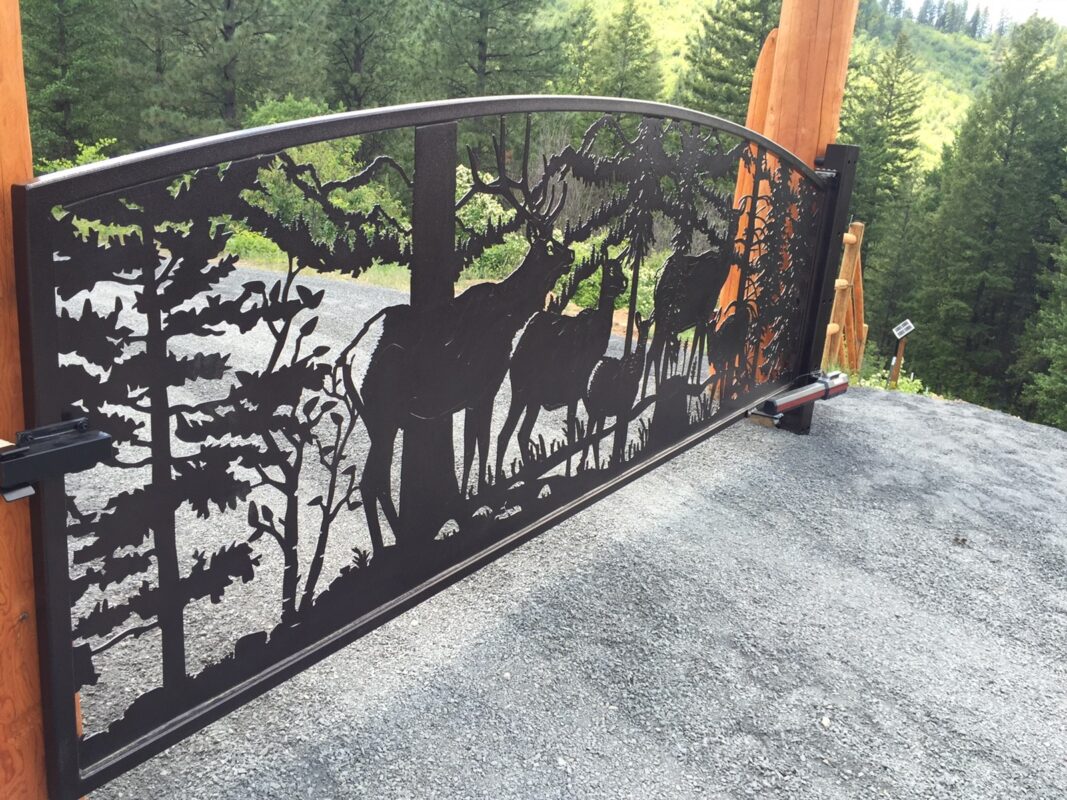 Elk Herd Metal Driveway Gate - Big Creek Metal Works